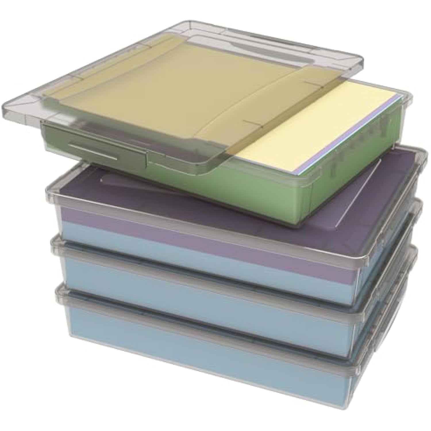 Lifewit 4 Pack Plastic Multi-Purpose Storage Box with Latching Lids ...