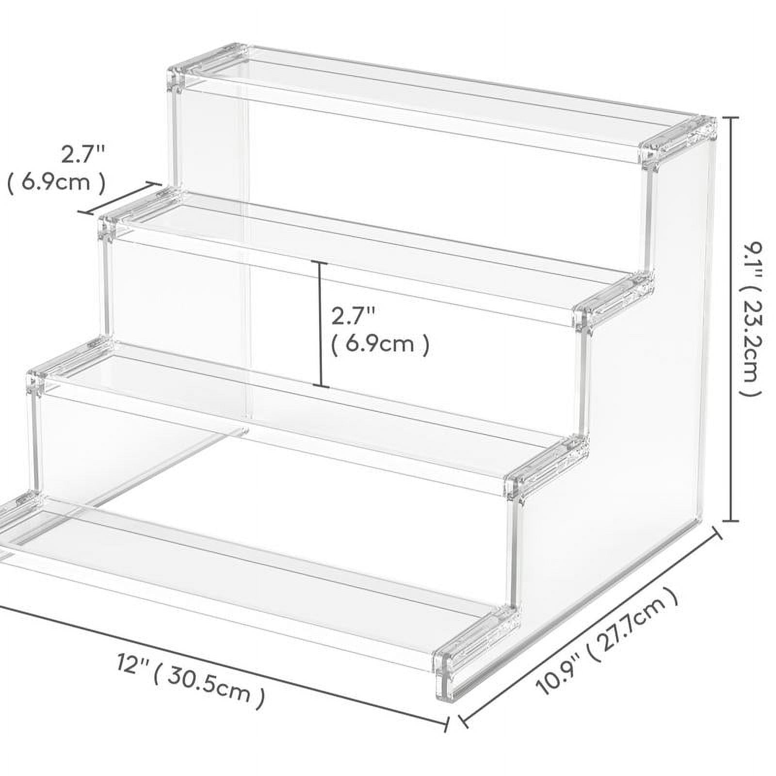 Lifewit 4 Tier Black Display Riser Stand with Decorative Secure Fences ...