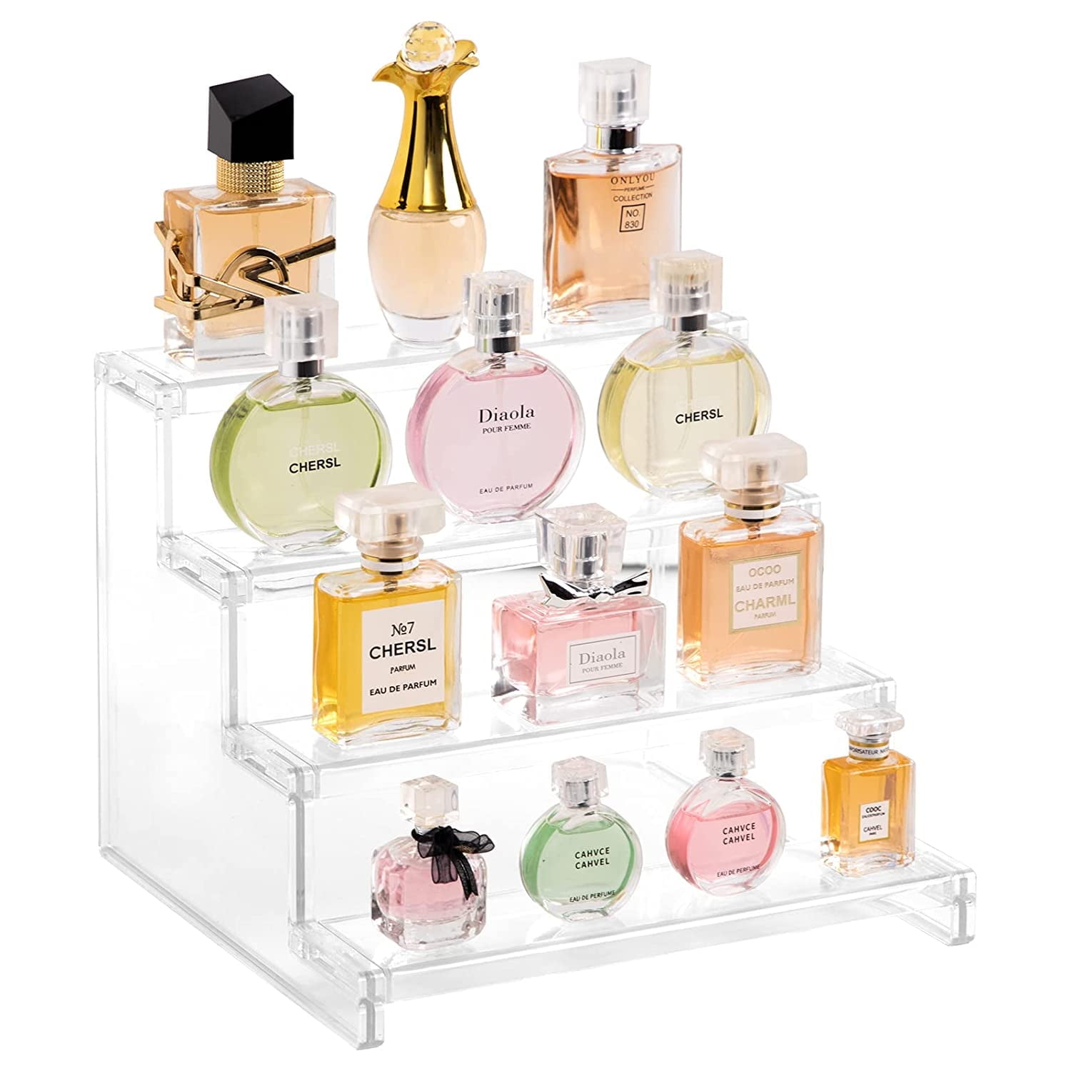 Lifewit 4 Tier Clear Display Risers Stand, Plastic Risers for Display ...