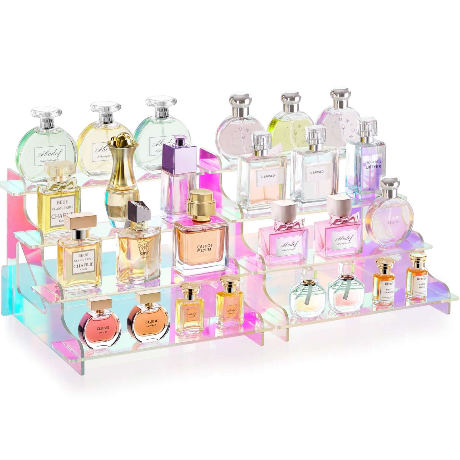 Lifewit 4 Tier Iridescent Display Risers Stand, Plastic Risers for ...