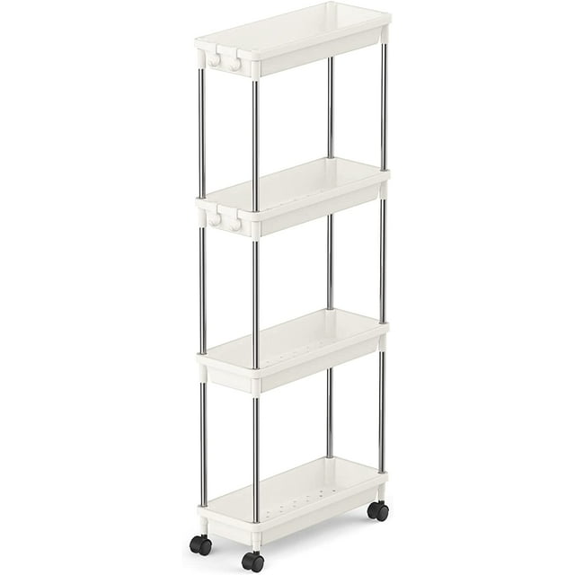 Lifewit 4 Tier Slim Rolling Cart, Skinny Bathroom Tall Storage with ...