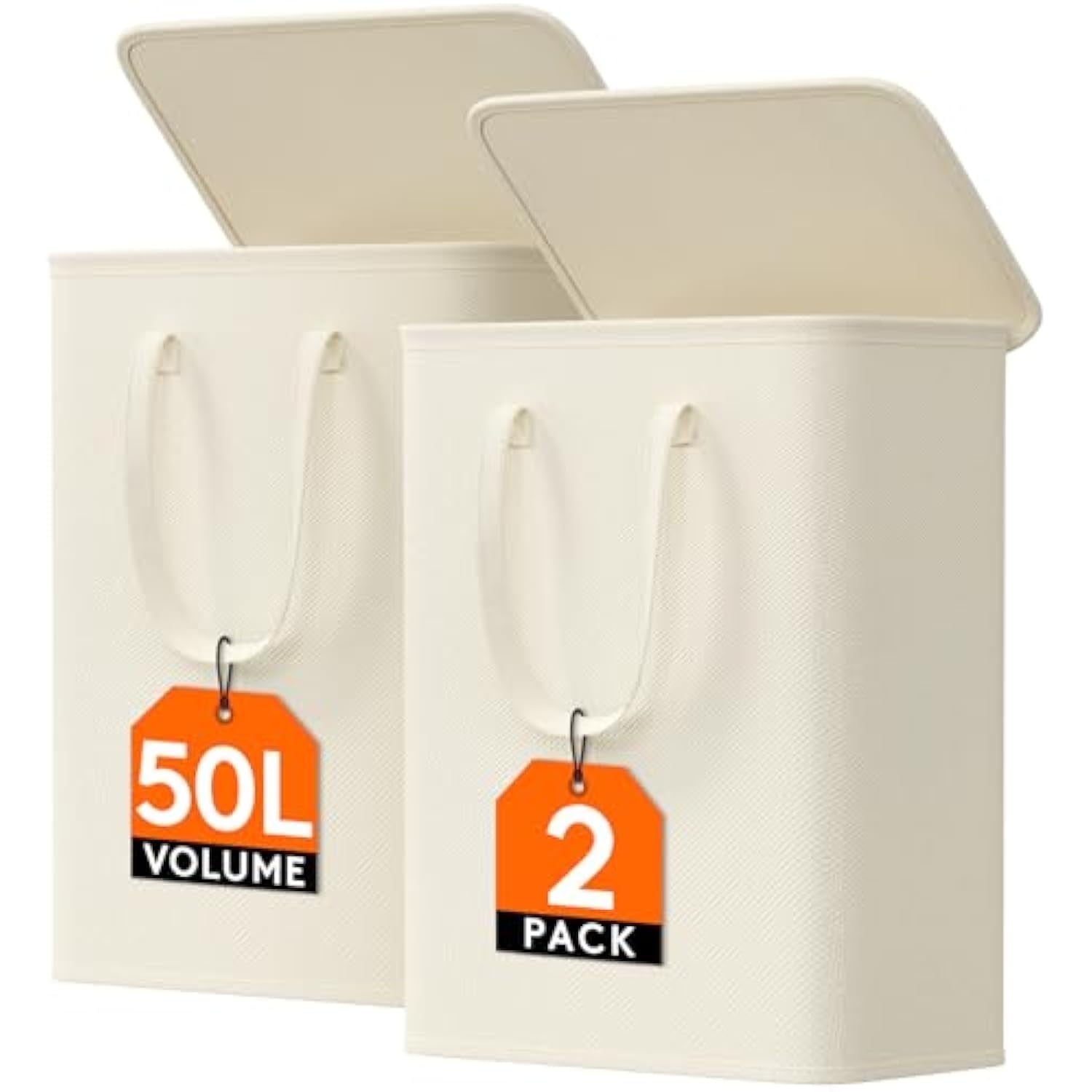 Lifewit 50L Slim Laundry Hamper, Small Laundry Basket with Lid, Dirty ...