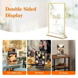 Lifewit 6 Pack 4x6 Sign Holder with Gold Borders, Clear Vertical Double ...