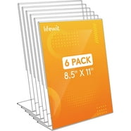 Fabulas Tabletop Acrylic Sign Holder 8.5 x 11, Clear Plastic Paper ...