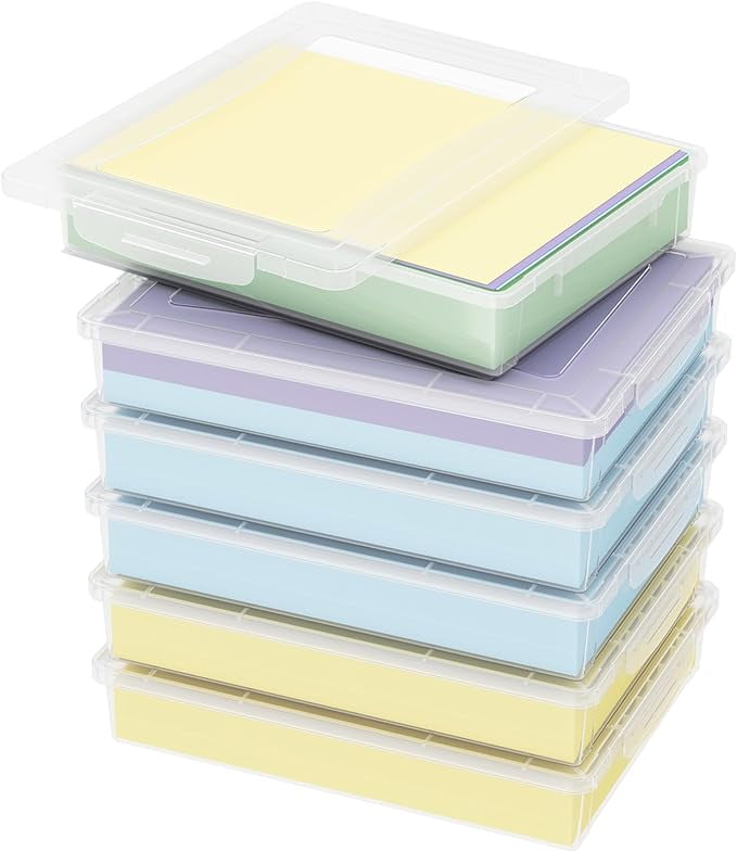 Lifewit 6 Pack Plastic Multi-Purpose Storage Box with Latching Lids, A5 ...