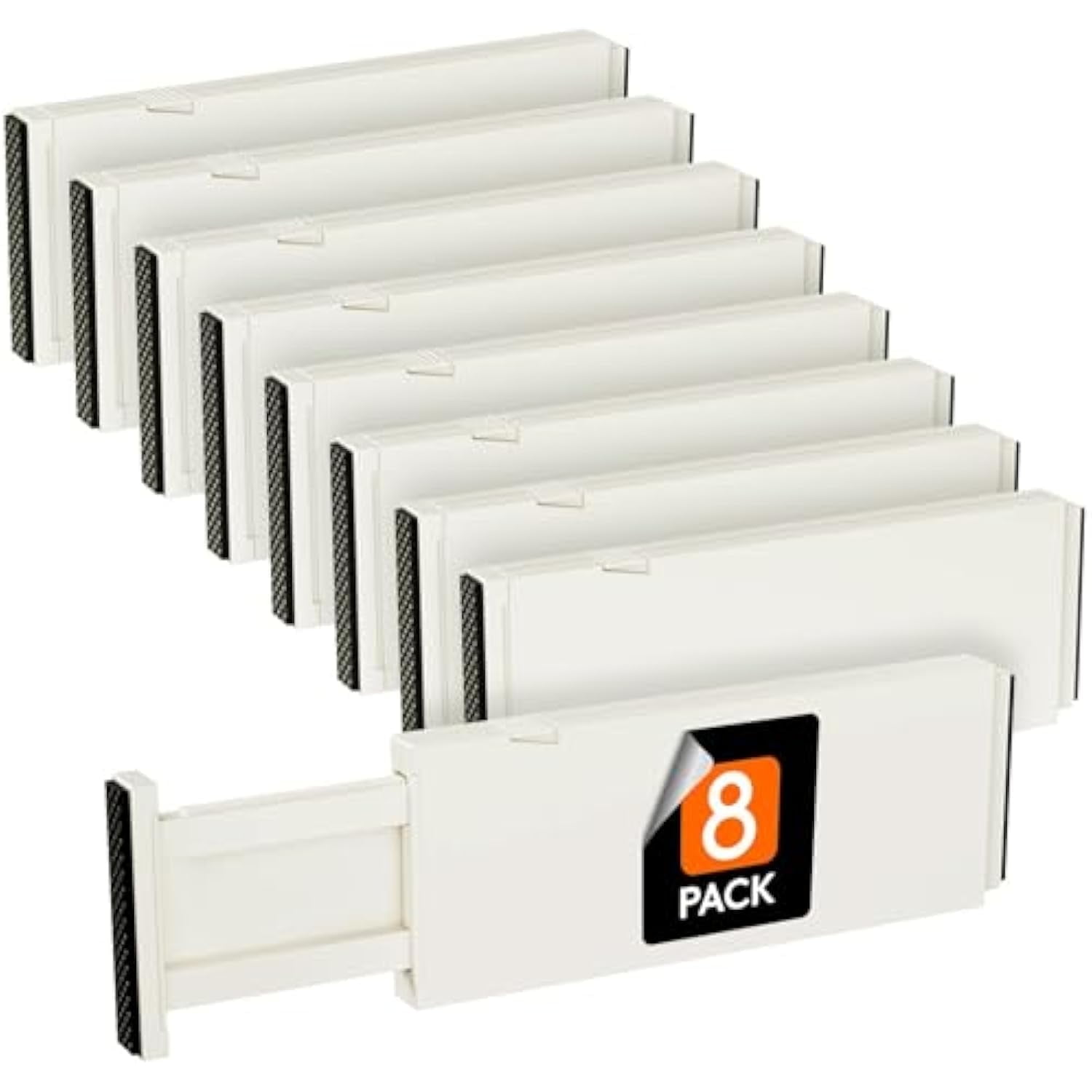 Lifewit 8 Pack Drawer Dividers 4" High, 11-17" Adjustable Dresser ...