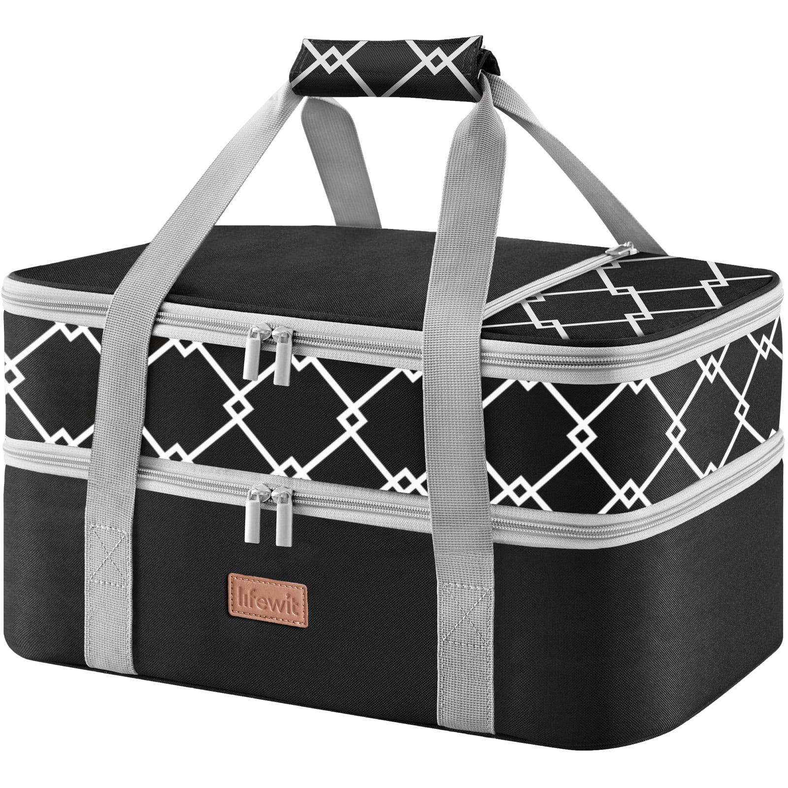 Lifewit Double Decker Insulated Casserole Carrier for Hot or Cold Food ...
