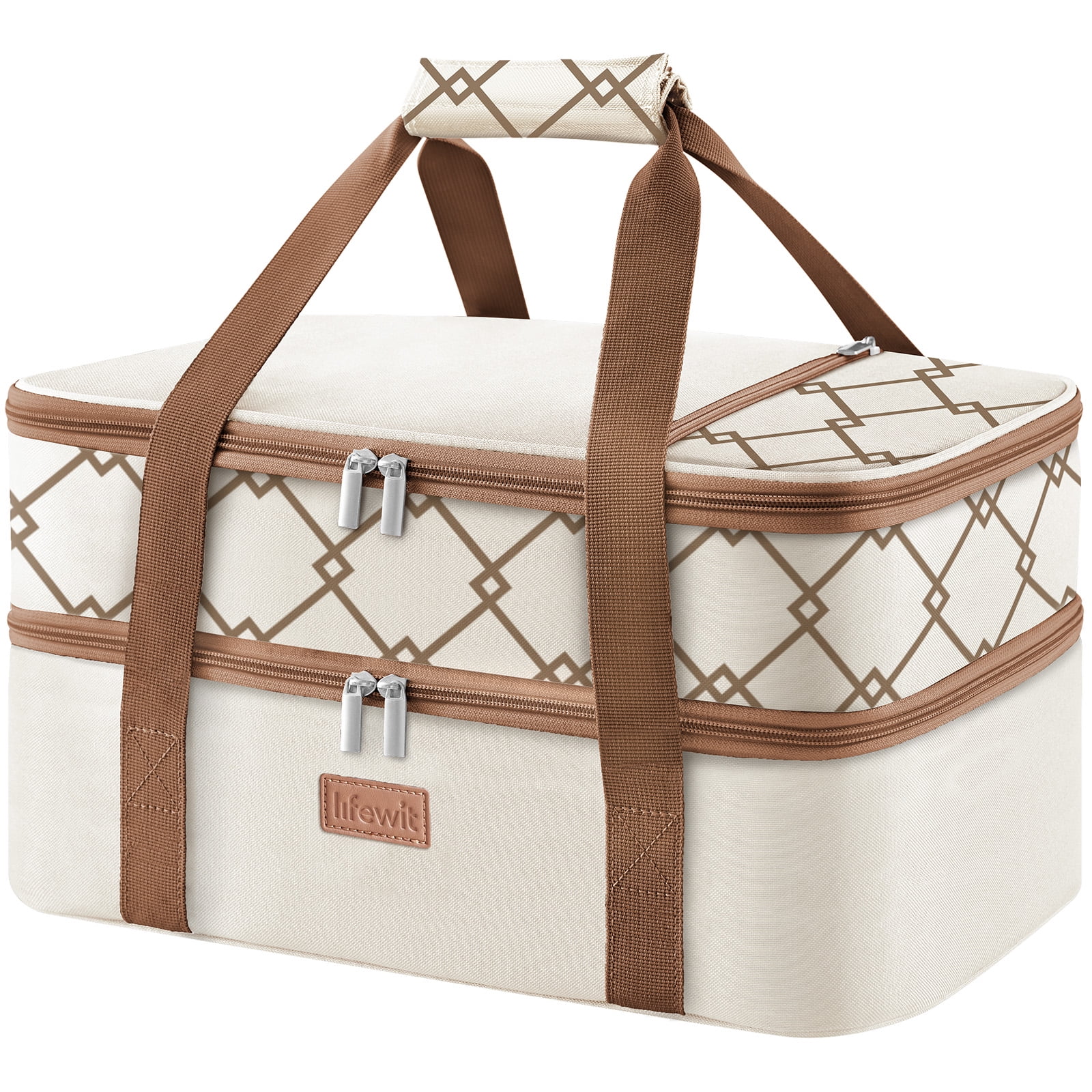 Lifewit Double Decker Insulated Casserole Carrier for Hot or Cold Food ...