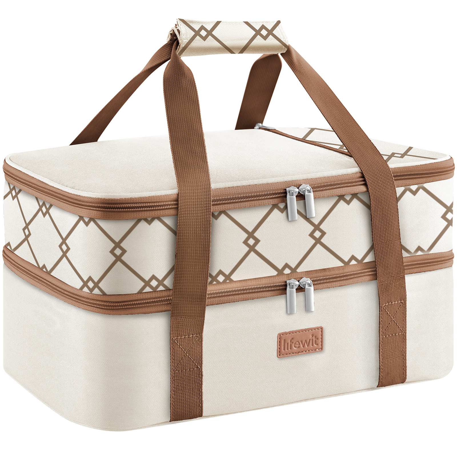 Lifewit Double Decker Insulated Casserole Carrier for Hot or Cold Food ...