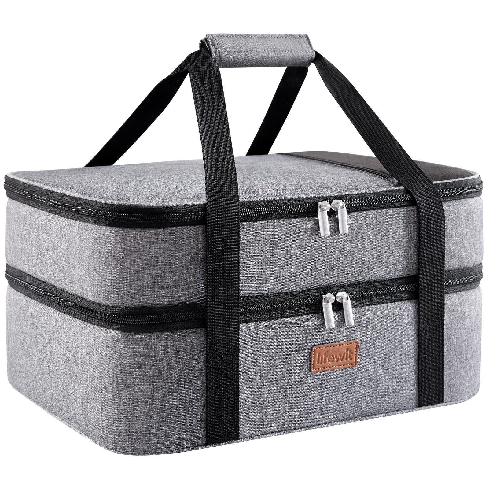 Lifewit Double Decker Insulated Casserole Carrier for Hot or Cold Food ...