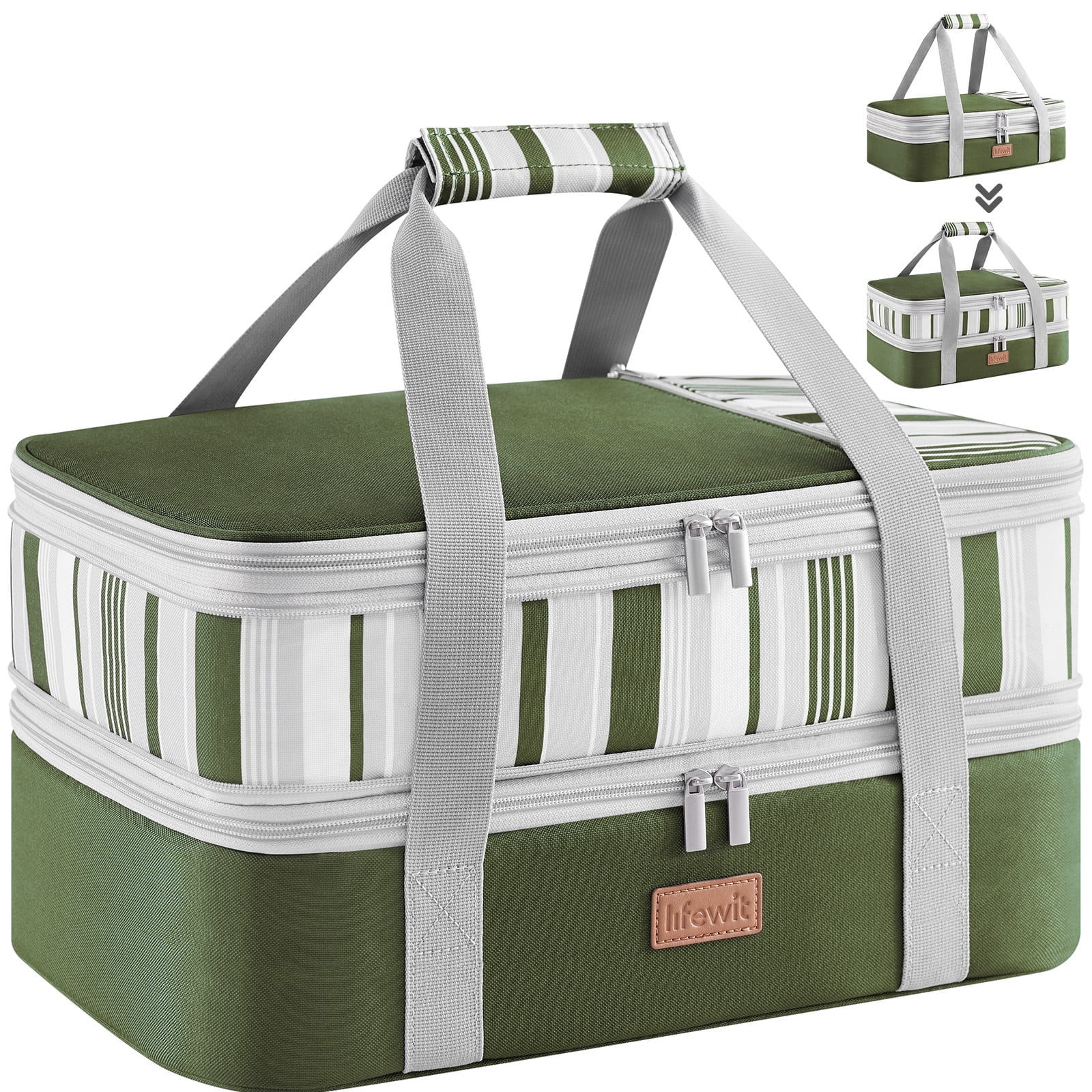 Lifewit Expandable Insulated Casserole Carrier for Hot or Cold Food ...