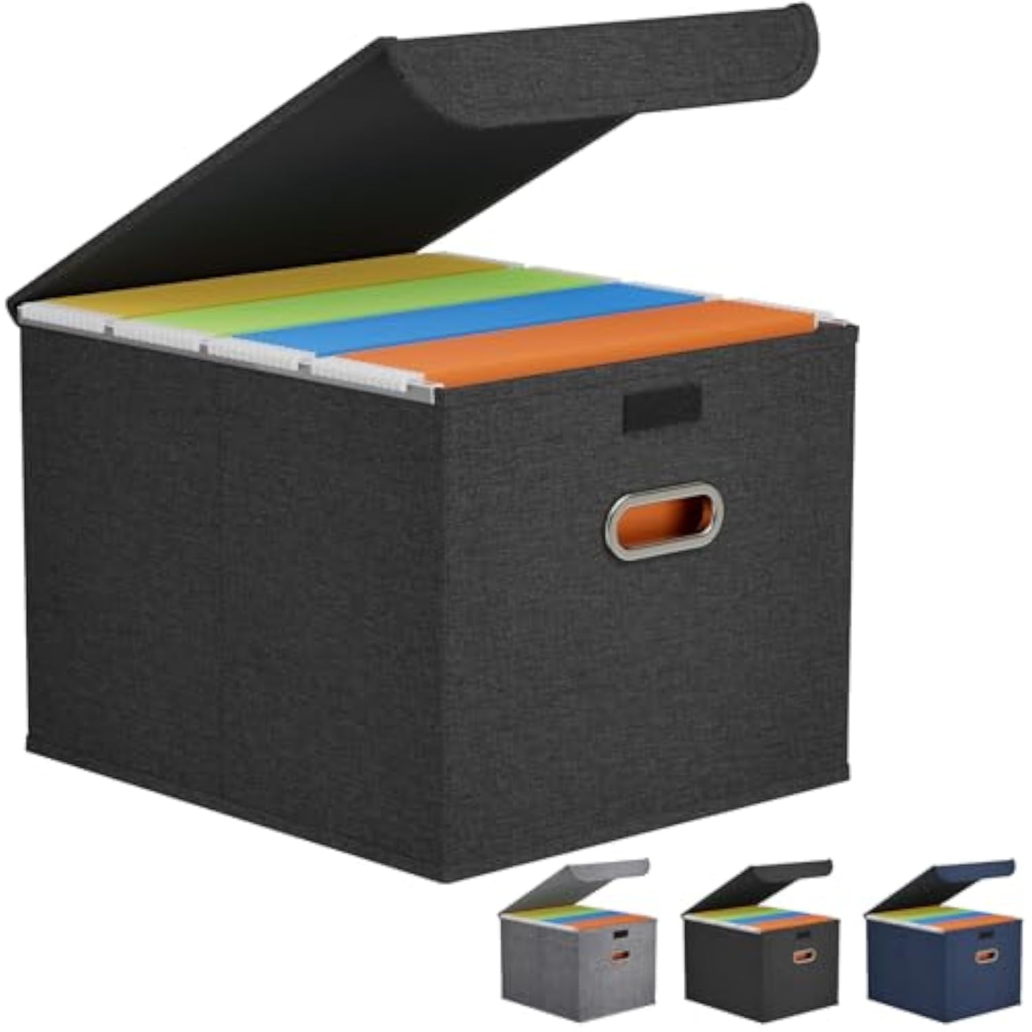 Lifewit File Organizer Box with Lids, Portable Storage File Boxes with ...