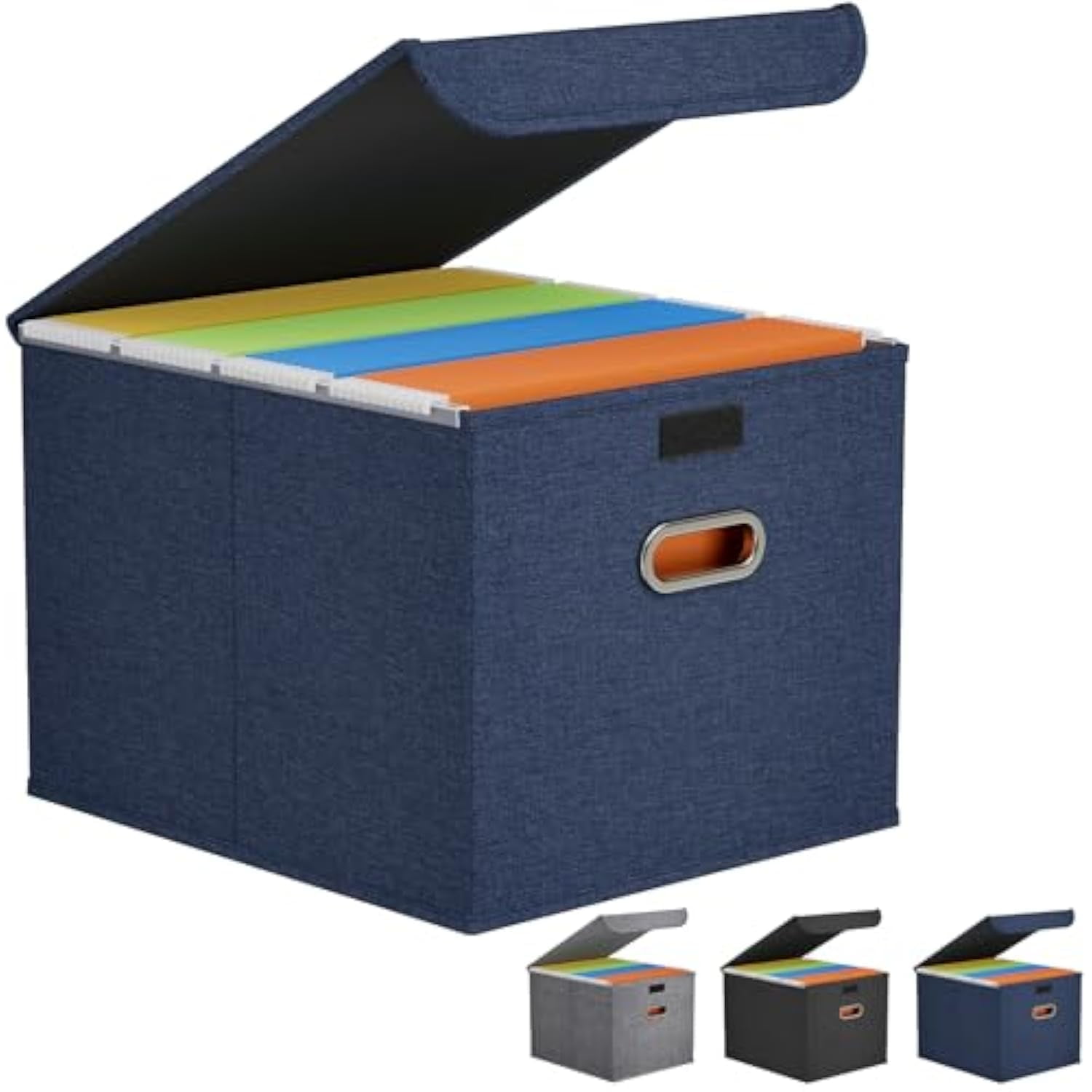 Lifewit File Organizer Box with Lids, Portable Storage File Boxes with ...