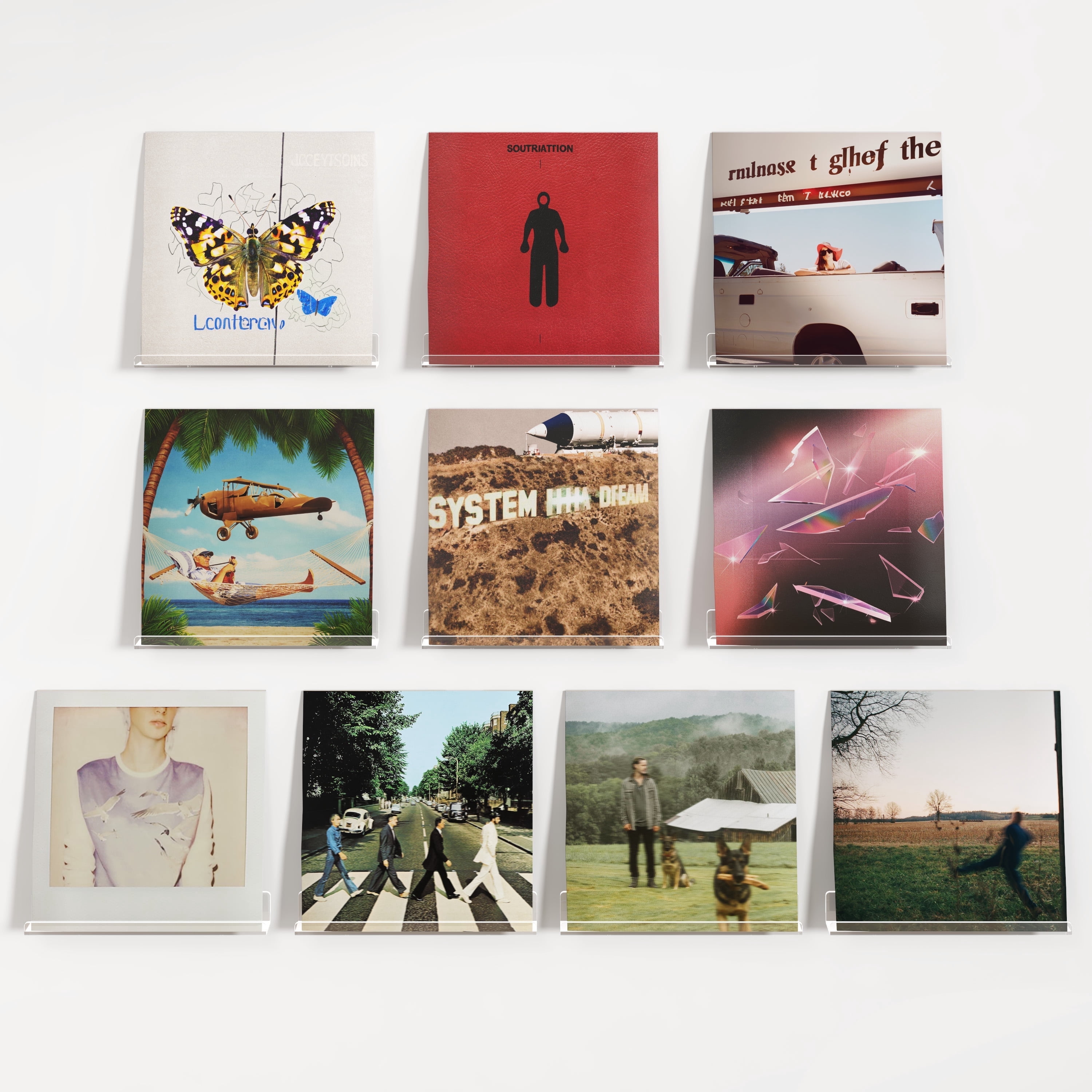 Lifewit Floating Shelves for Vinyl Record, 10 Pack 12" Clear Acrylic ...