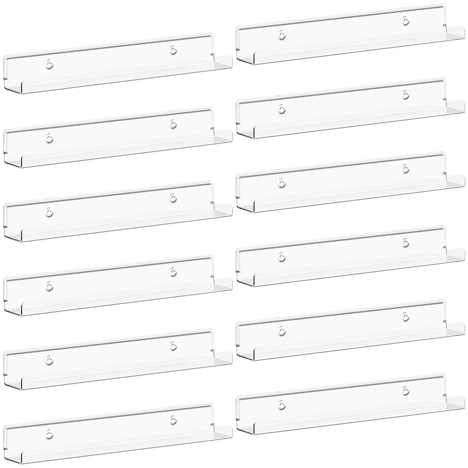 Lifewit Floating Shelves for Vinyl Record, 12 Pack 12" Clear Acrylic ...