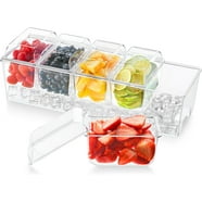 G.E.T. Chrome Metal Four Compartment Condiment Caddy Metal Table ...