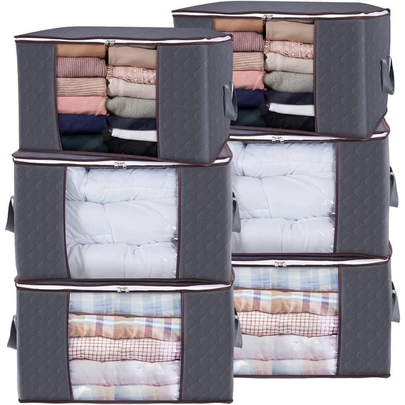 Lifewit Clothes Storage Bag Organizer, Large 90L Capacity, Foldable ...