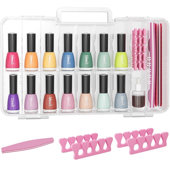 Lifewit Nail Polish Organizer Case for 36 Bottles with 8 Adjustable ...