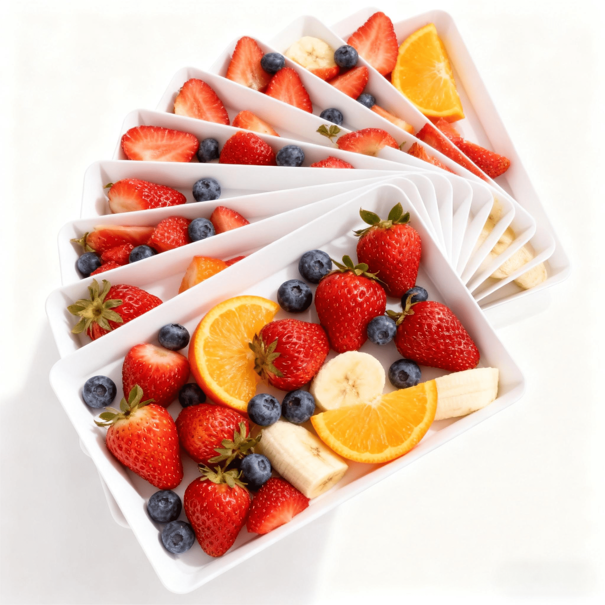 Lifewit Plastic Serving Tray for Party, 10 Pcs White Serving Platter ...
