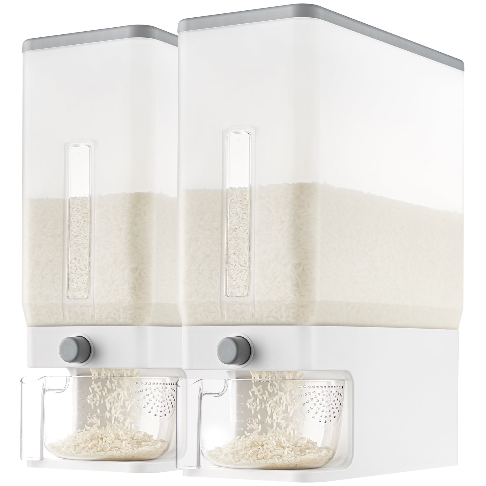 Lifewit Rice Dispenser 50 Lbs (25Lbs*2 PCS), Rice Storage Container ...