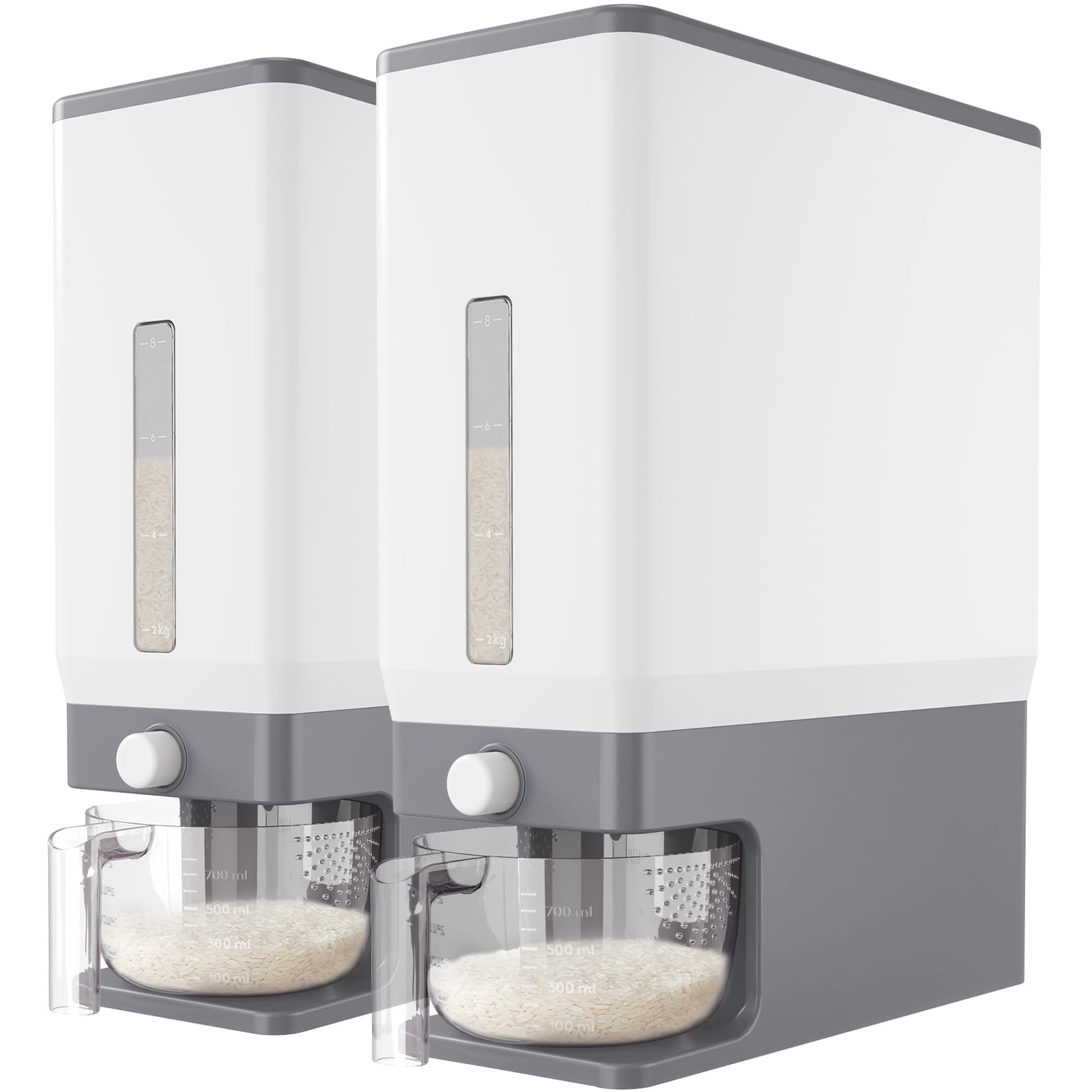 Lifewit Rice Dispenser 50 Lbs (25Lbs*2 PCS), Rice Storage Container ...