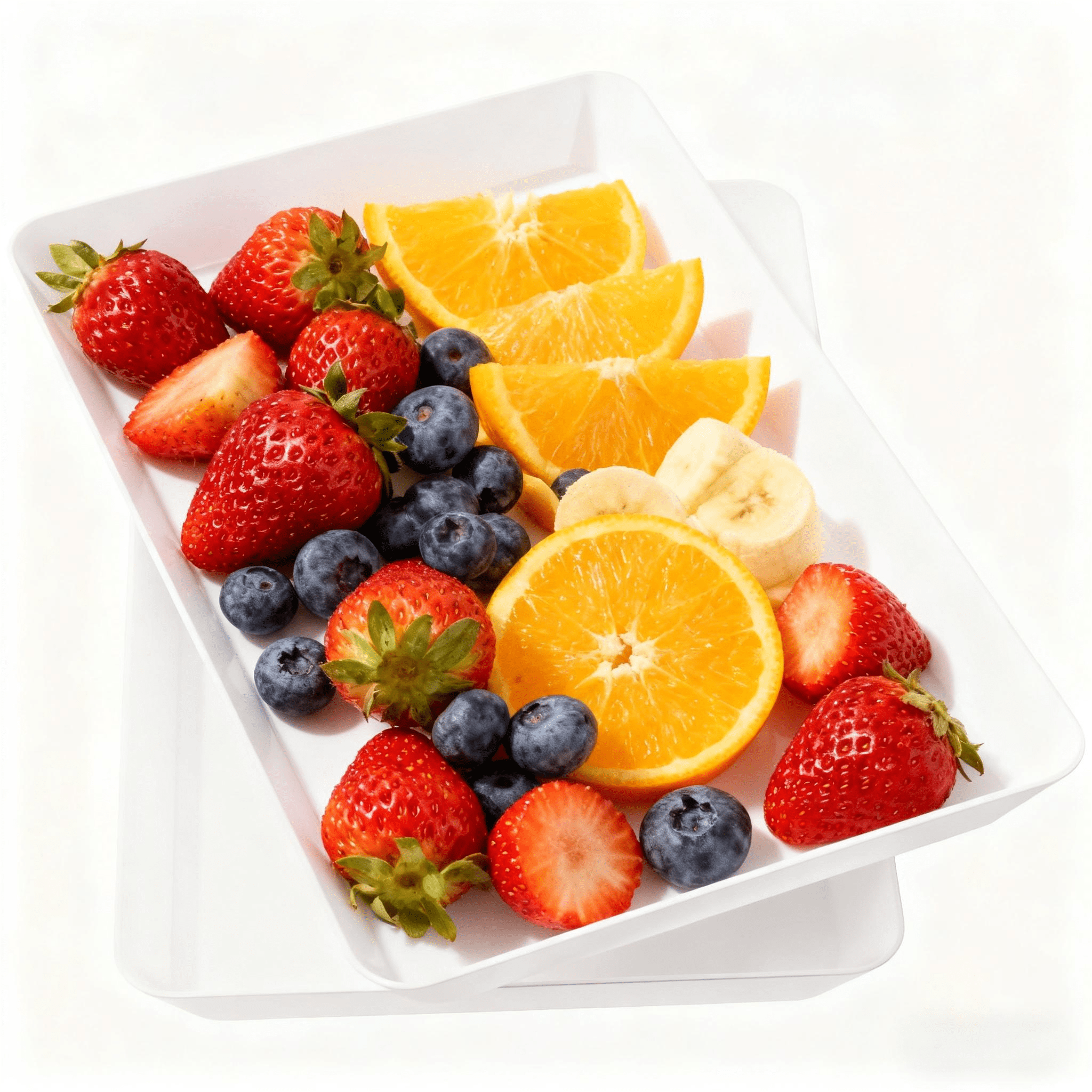 Lifewit Plastic Serving Tray for Party, 2 Pcs White Serving Platter ...
