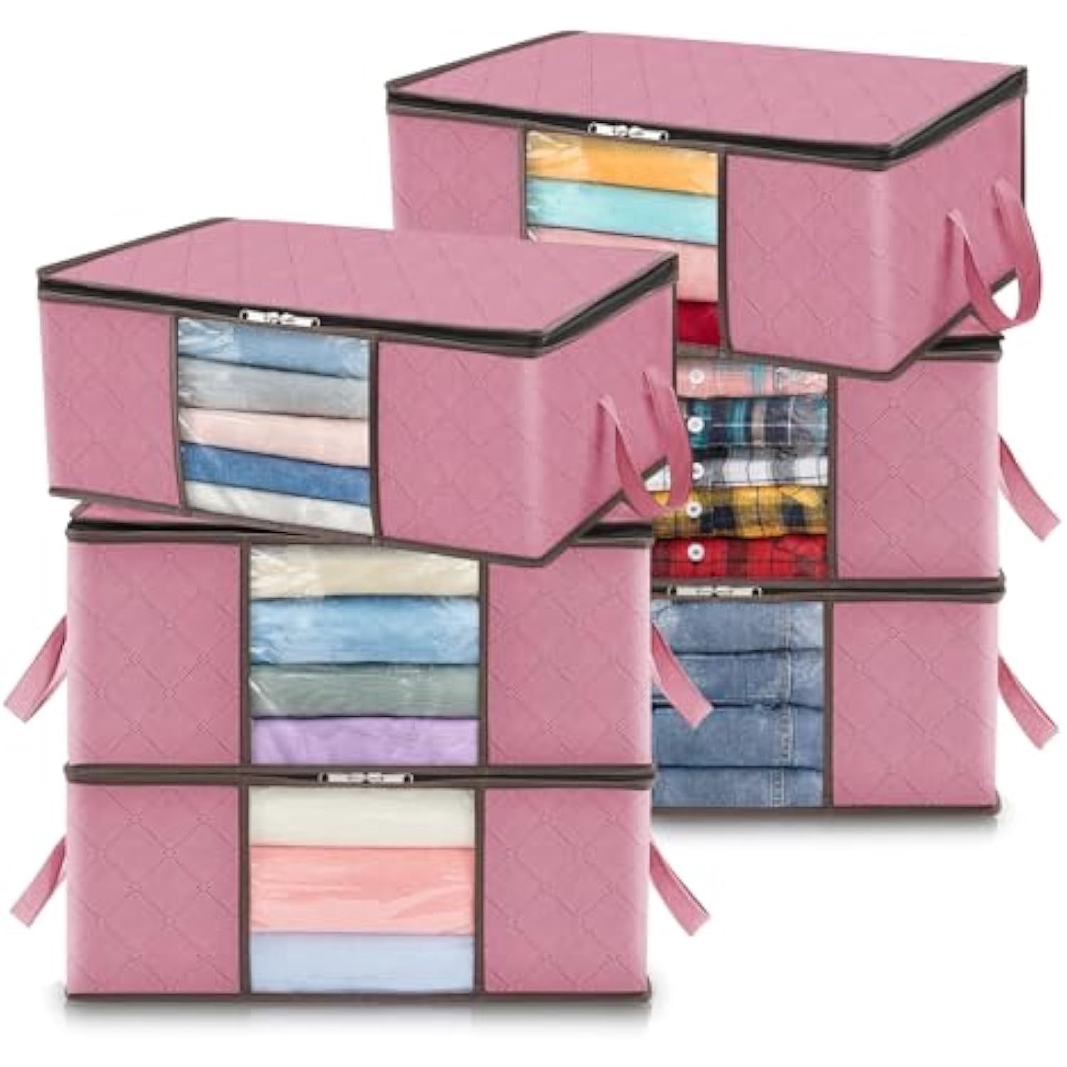 Lifewit Set of 6 35L Clothes Storage Bags, Foldable Under Bed Storage ...