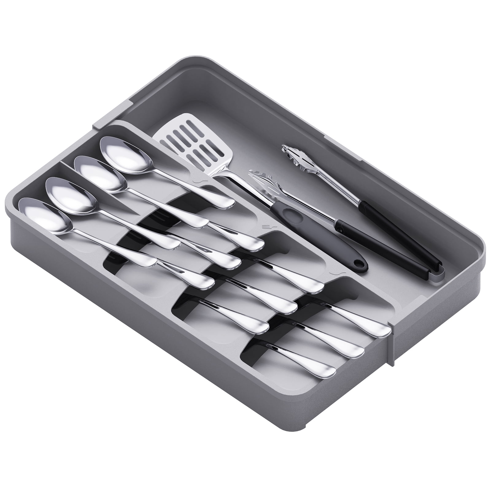 Lifewit Compact Cutlery Organizer, Expandable Utensil Tray, Adjustable ...