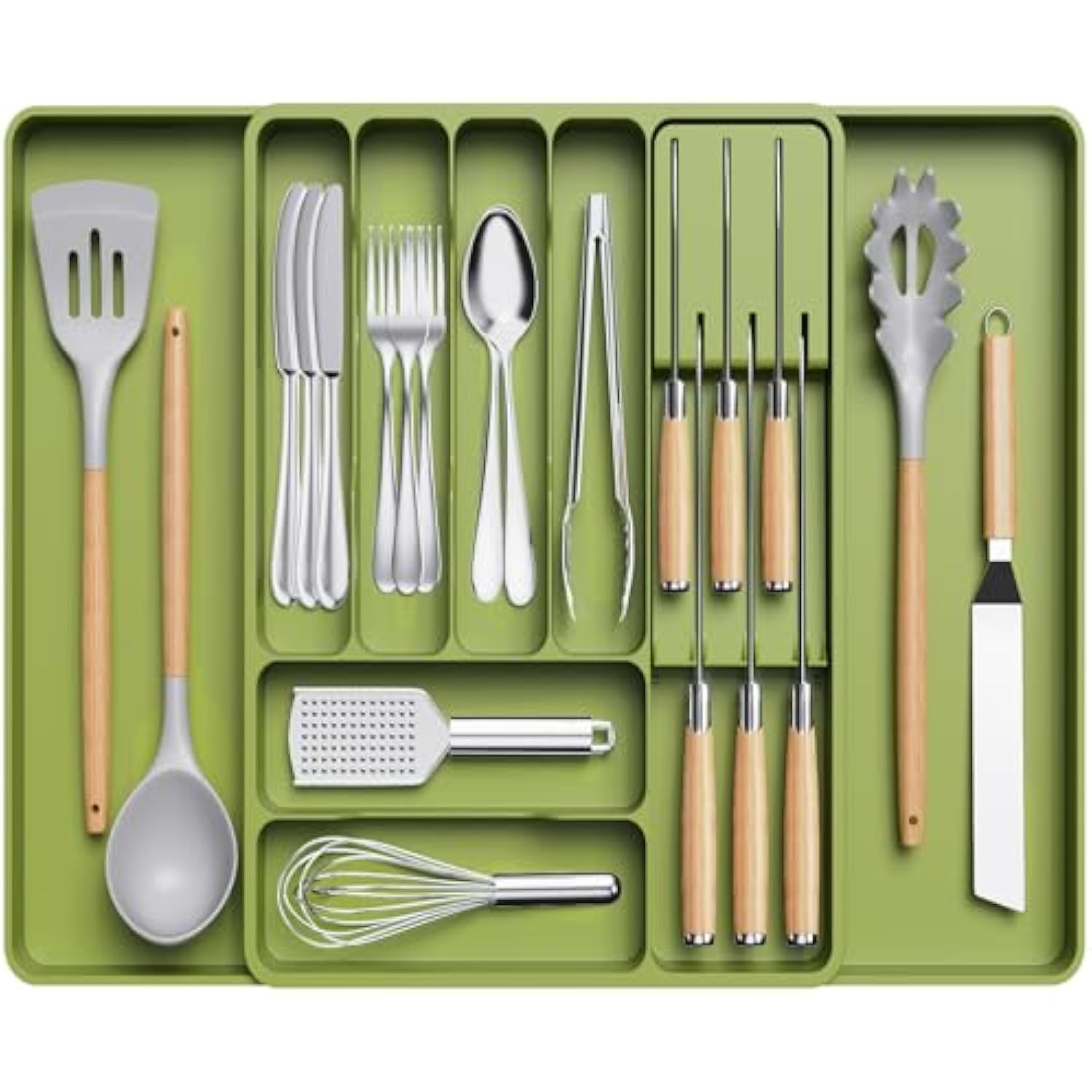 Lifewit Silverware Organizer for Kitchen Drawer, Expandable Utensil ...