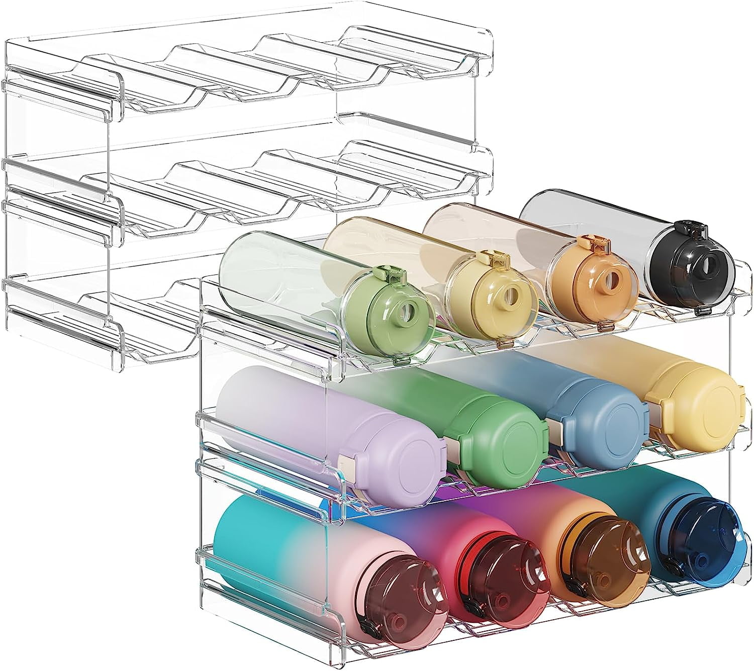 Free Shipping! Lifewit Stackable Water Bottle Organizer for Cabinet ...