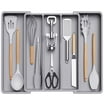 Lifewit Adjustable Silverware Drawer Organizer, Expandable Plastic ...