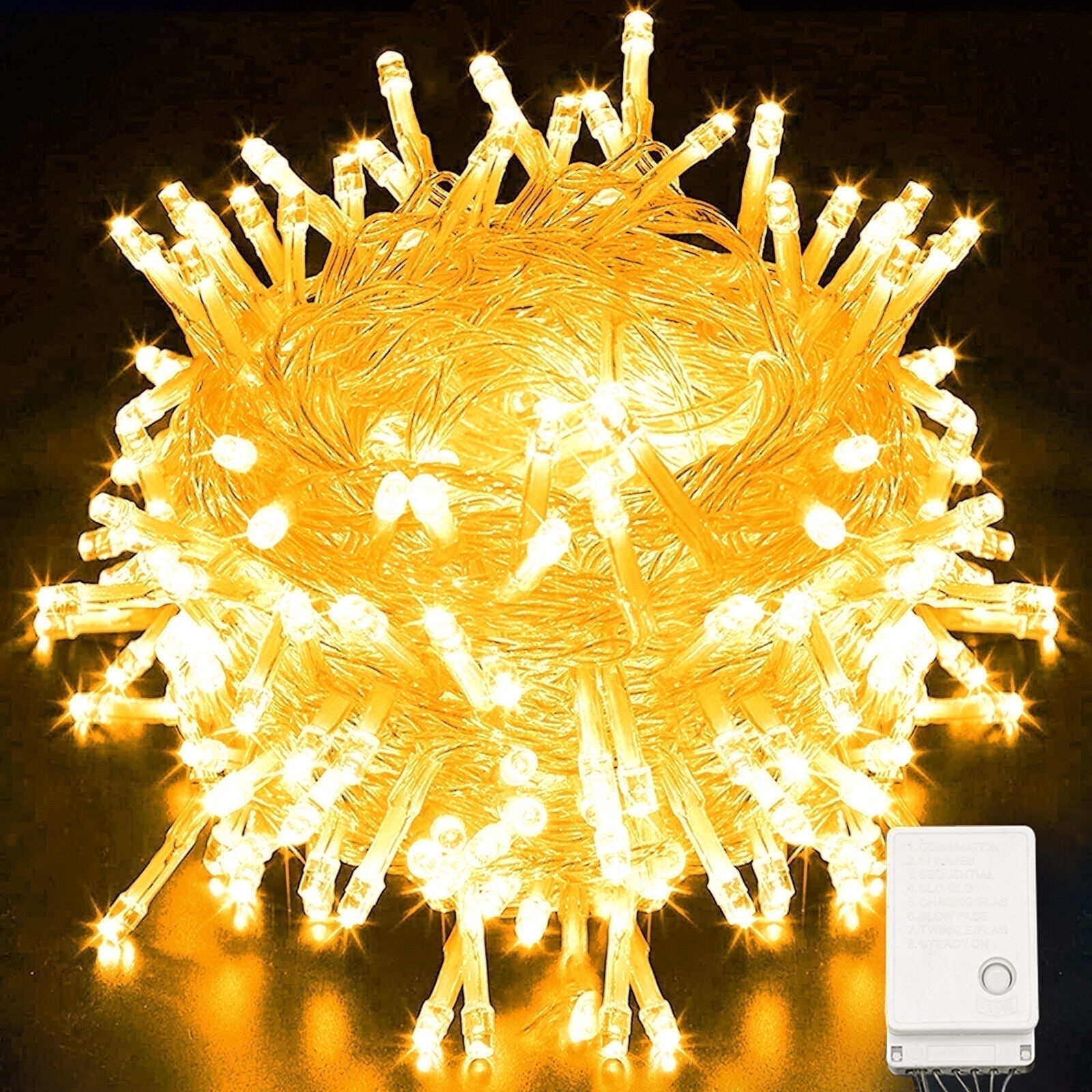 Lifiietho Indoor/Outdoor Corded Electric LED Fairy String Lights 8 ...