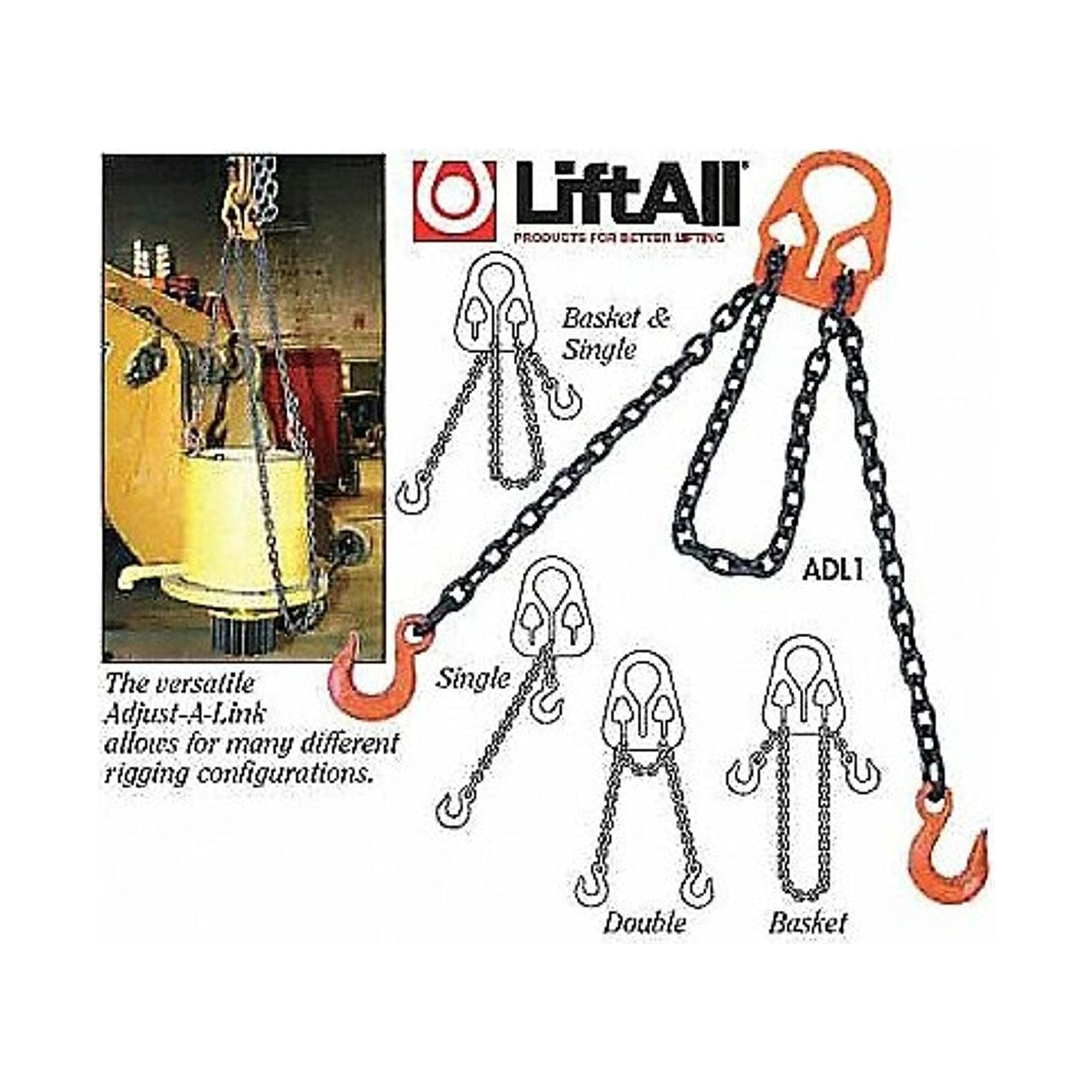 Lift-All Chain Sling,G100,Aly Stl,10 ft L 30007 - Walmart.com
