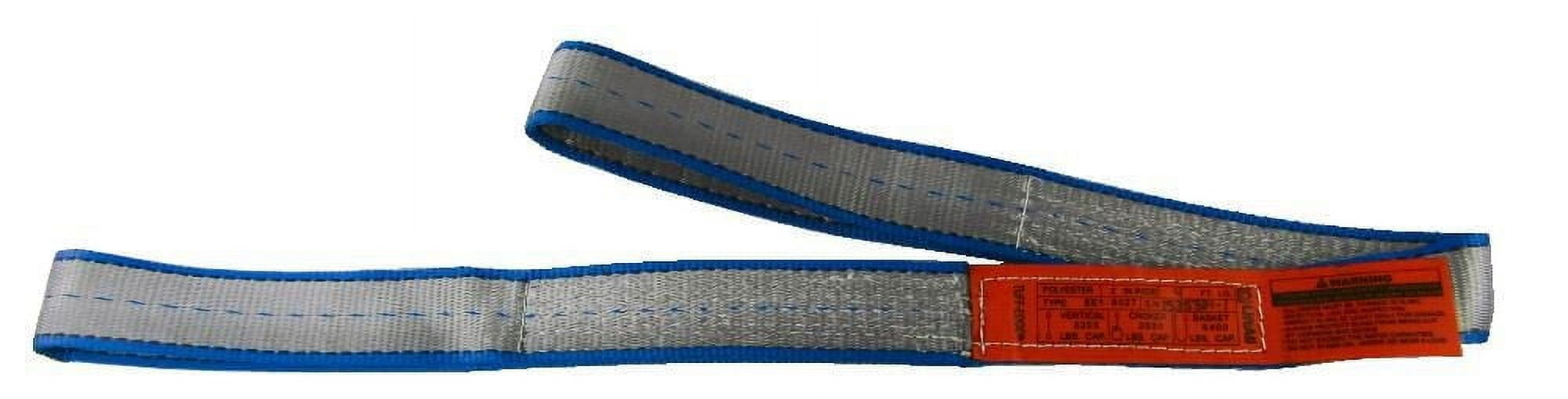 Lift-All Web Sling, Type 3, 6 ft L, 2 in W, Polyester, Silver ...