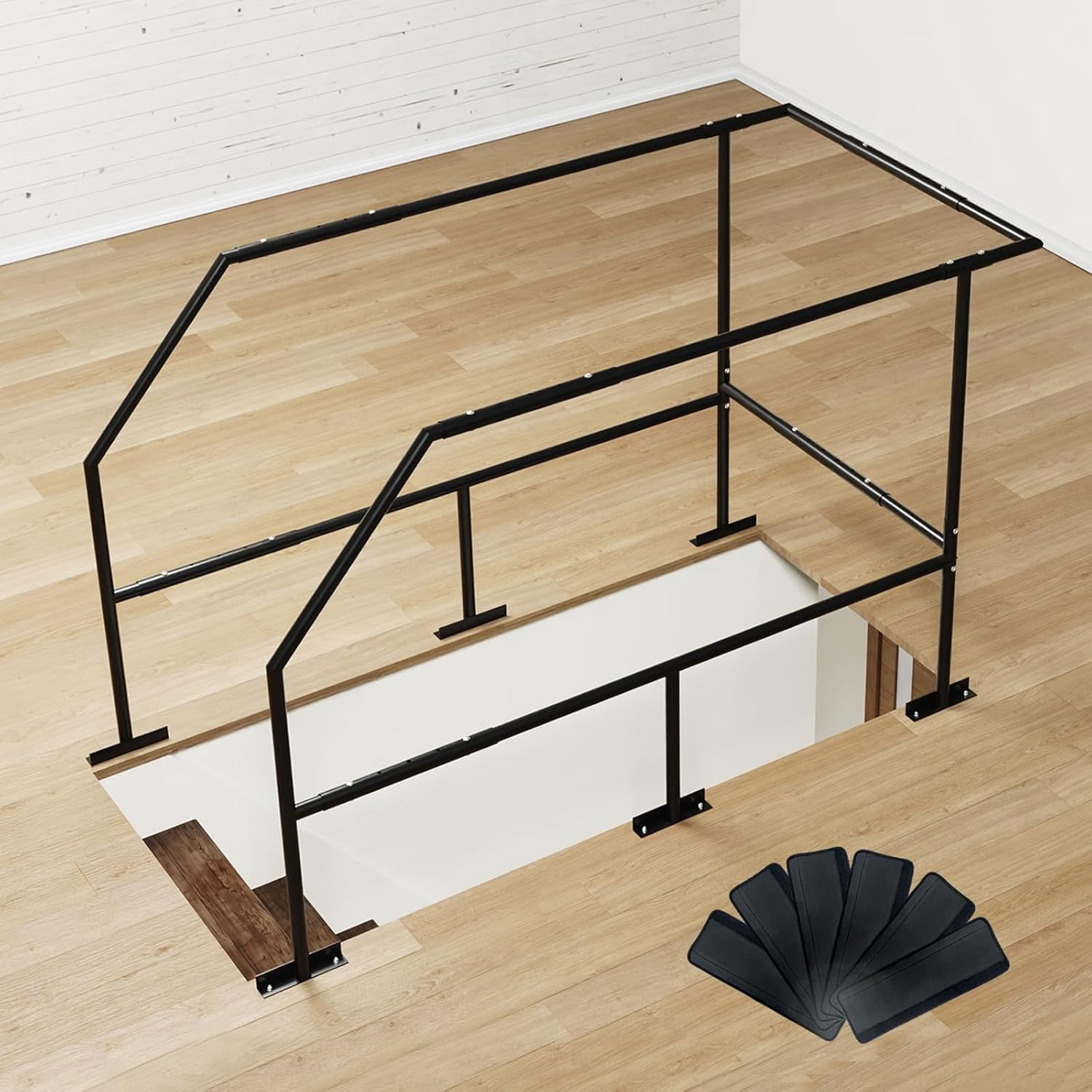 Lift Attic Ladder Railing Extendable Dual-Level Handrail Make Climb ...