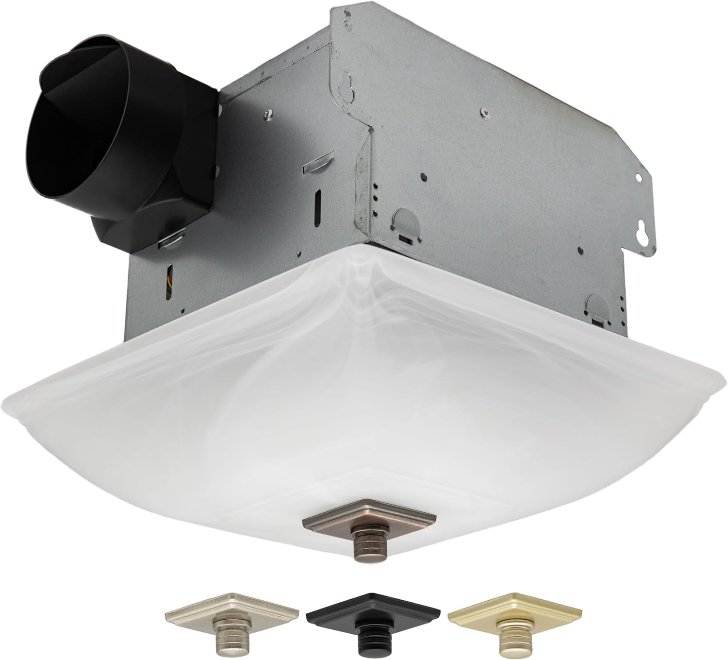 Lift Bridge Kitchen & Bath Decorative Square 70CFM Ceiling Bathroom ...