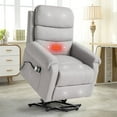 "KIGOTY Electric Lift Chair Recliner with Massage & Heating, Gray ...