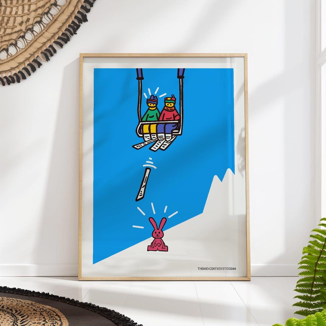 Lift Drop - Quirky Ski Lift Wall Art Wall Art, Modern Wall Decor, 8x12 ...