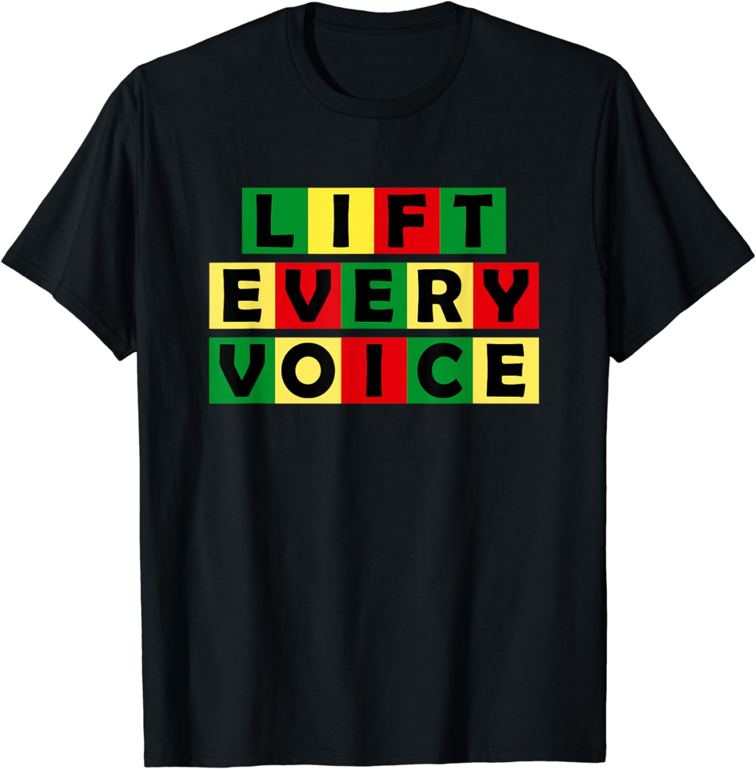 Lift Every Voice Black National Anthem Black History Cotton T-Shirt ...
