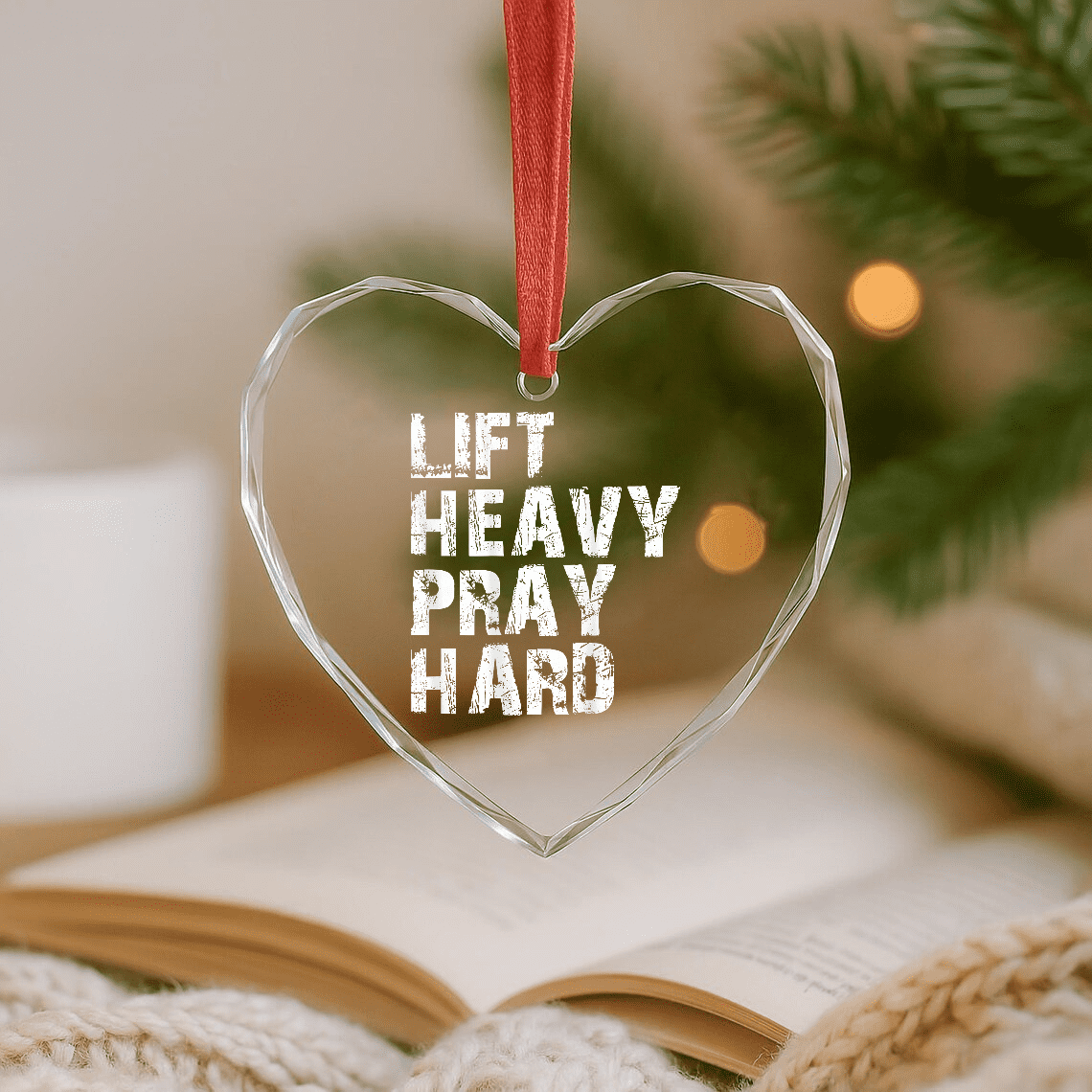 Lift Heavy Pray Hard Gym Christian For Christian Ornament, Home ...