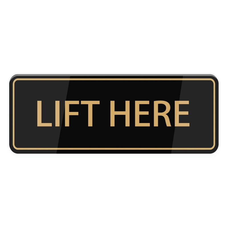 Lift Here Sign, Self Adhesive Sign 10 X 3 Inch, Clear And Easy To Read ...