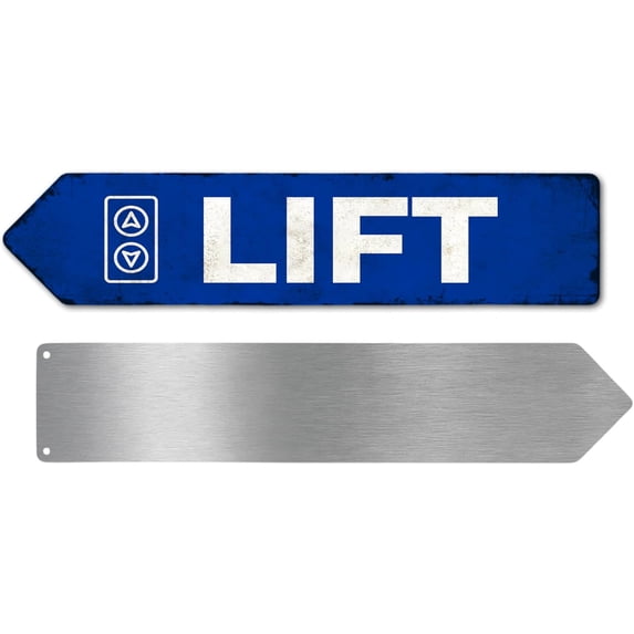 Lift Metal Sign by DC | Arrow Metal Directional Signage for Indoor ...