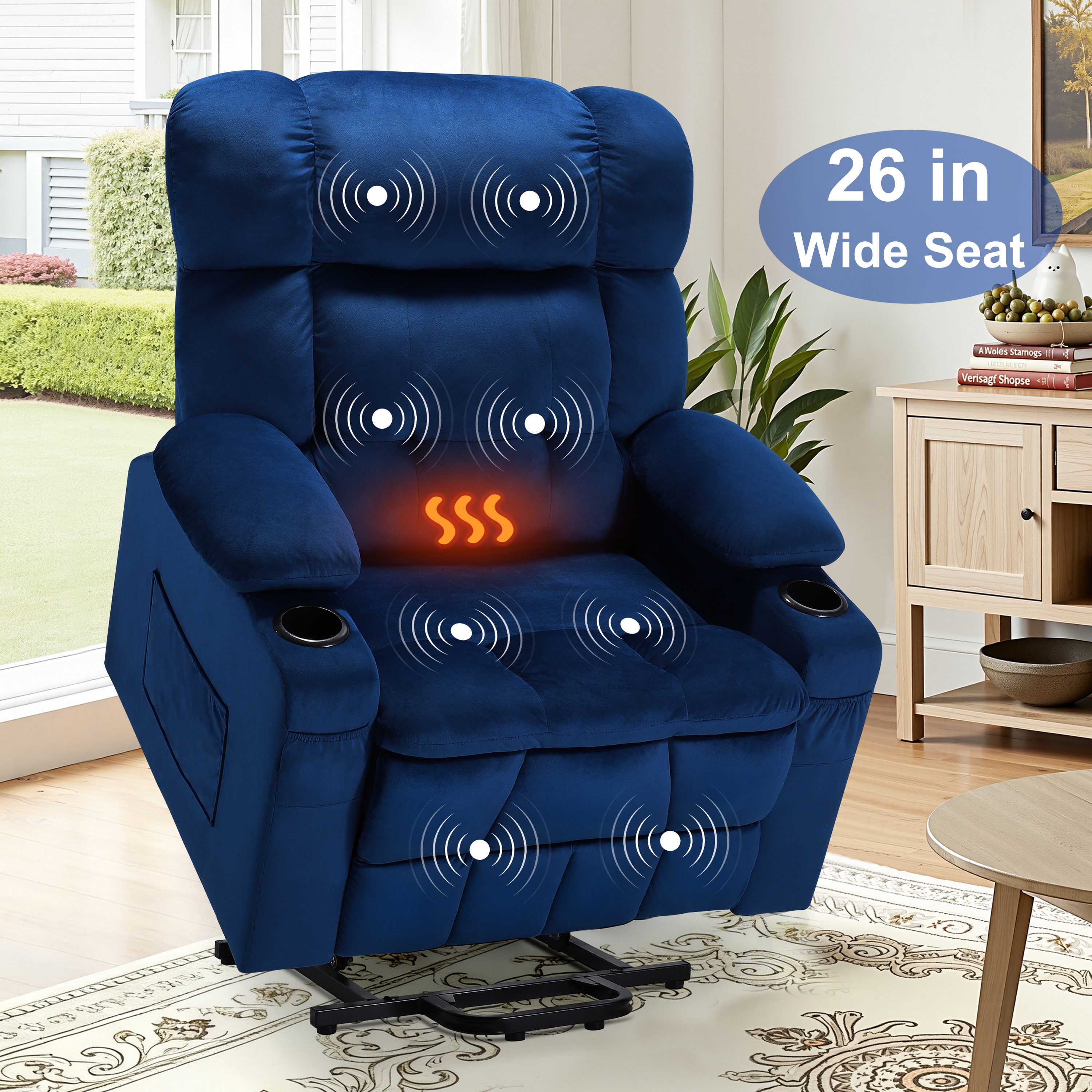 Legahome Power Lift Recliner, Electric Sofa with Heat & Massage for ...