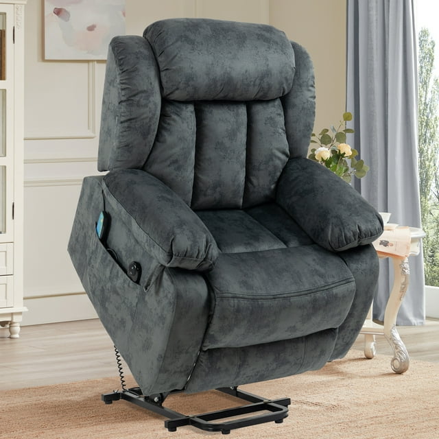 BTMWAY Extra Wide Electric Lift Recliner Chair with Heat Therapy ...