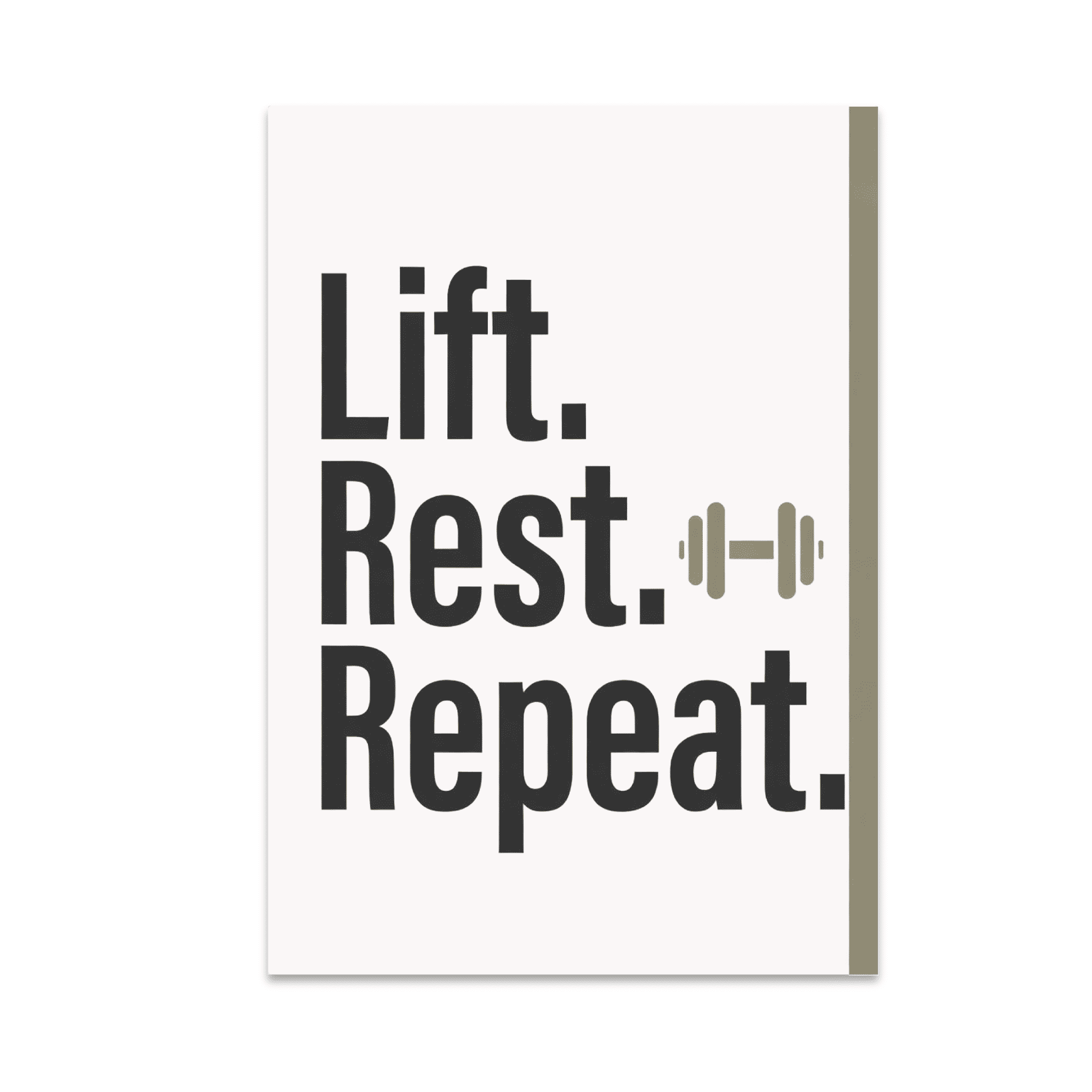 Lift Rest Repeat Fitness Motivation - Home Gym Decor - 13x19 Poster ...