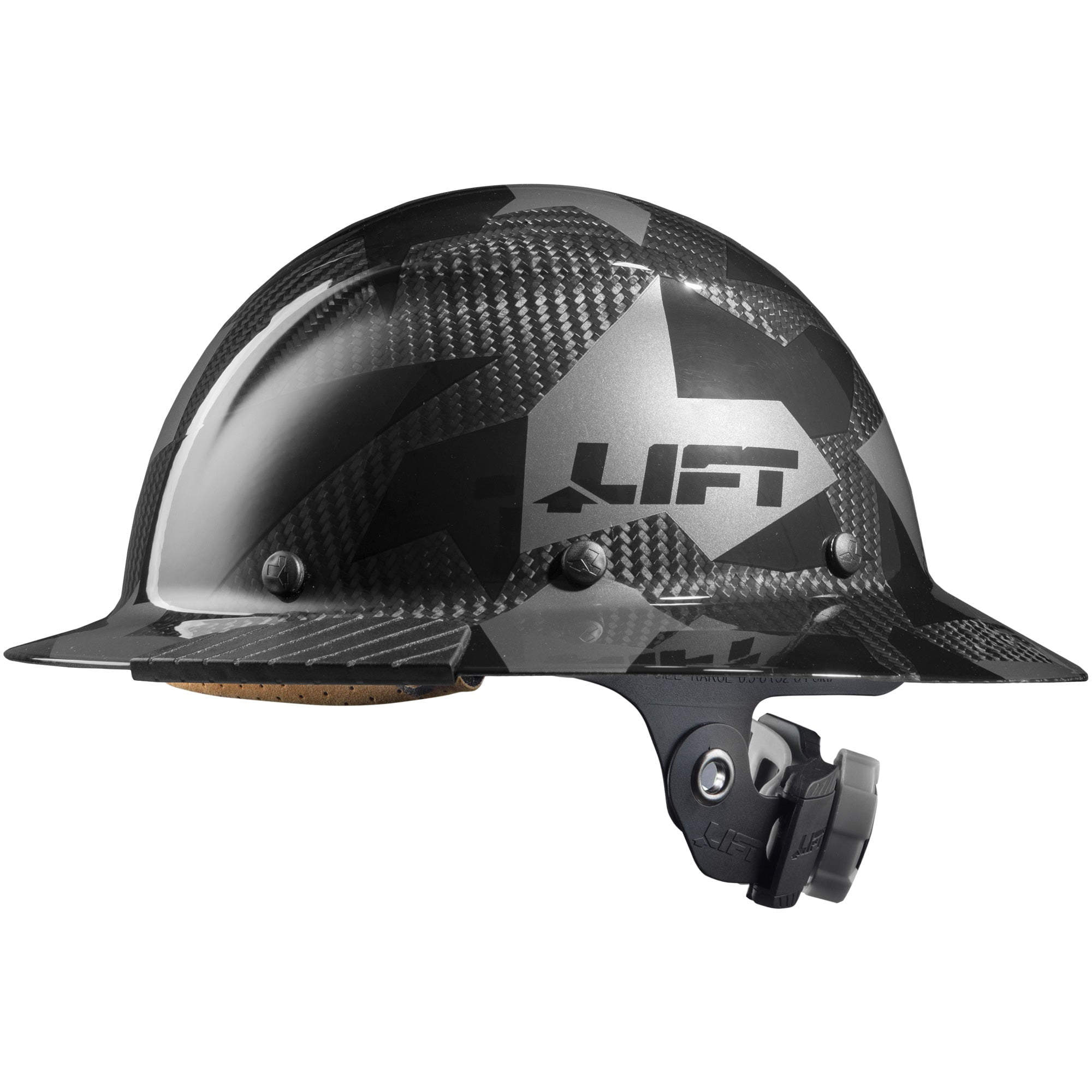 Lift Safety Dax Carbon Fiber Construction Helmet, Full Brim Hard Hat ...