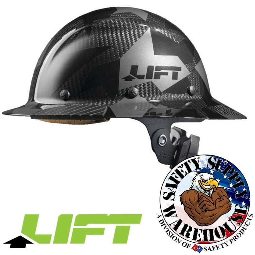 Lift Safety HDC-20CK Dax 50/50 Carbon Fiber Full Brim Hard Hat Black-Camo - Walmart.com