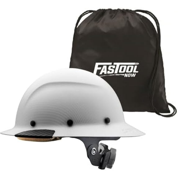 Lift Safety HDF-24CWG DAX Fiber Resin Full Brim Hard Hat (White Carbon ...