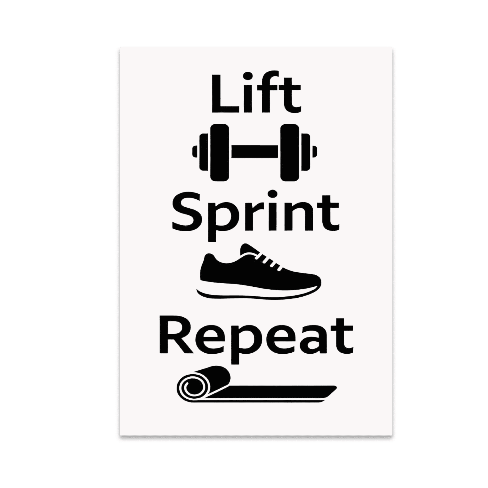 Lift Sprint Repeat - Fitness Enthusiast - 13x19 Poster Print - Walmart.com