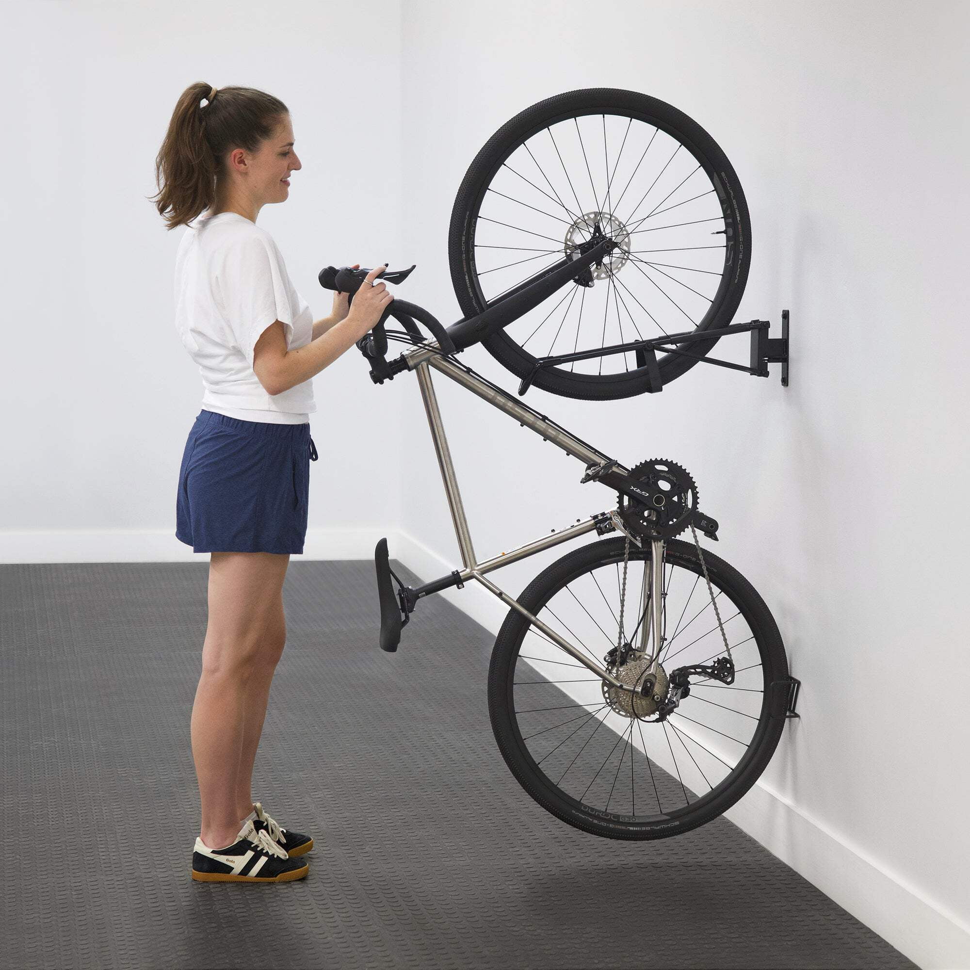 No Lift Swivel Bike Storage for Road, Gravel, & e-Bikes, Garage Wall ...